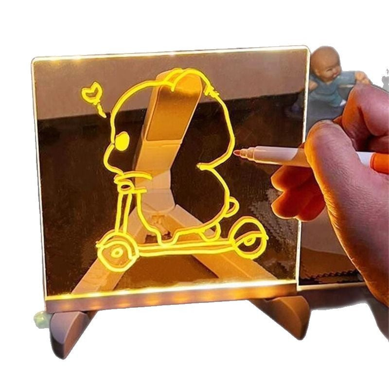 Children's Luminous Drawing Board DIY Erasable Transparent Acrylic Edu ...